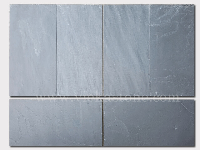 Black Slate Tile 60cm - VIEKA - Natural Culture Stone, Slate Stacked ...