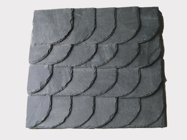 Black Roofing Slate Tile Quarter Round - VIEKA - Natural Culture Stone ...