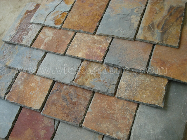 Rusty Roofing Slate Tile Rectangle - VIEKA - Natural Culture Stone ...
