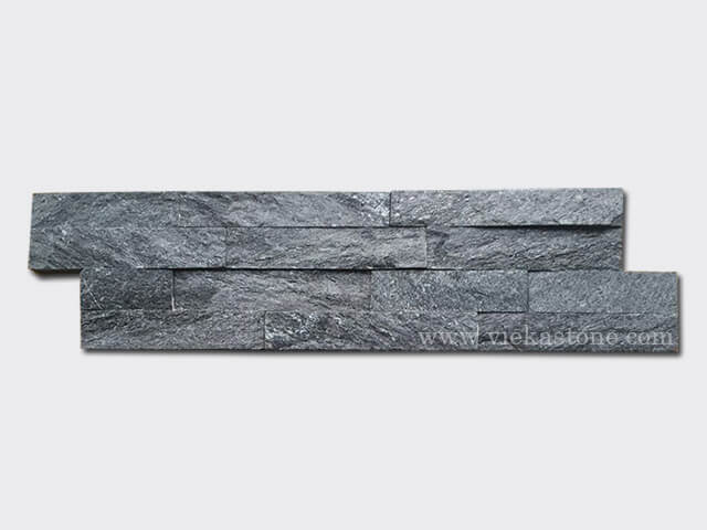 Silver Black Quartz Stone Cladding Wall Panels ZP006 - VIEKA - Natural ...