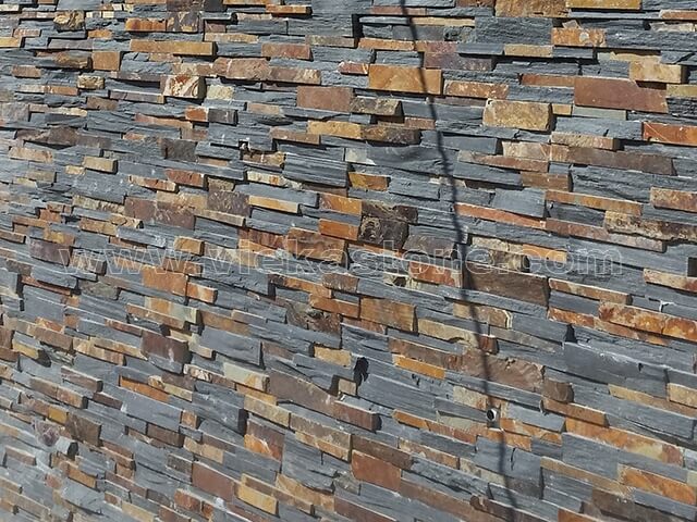 Black Rustic Ledgstone Veneer LP013 - VIEKA - Natural Culture Stone ...