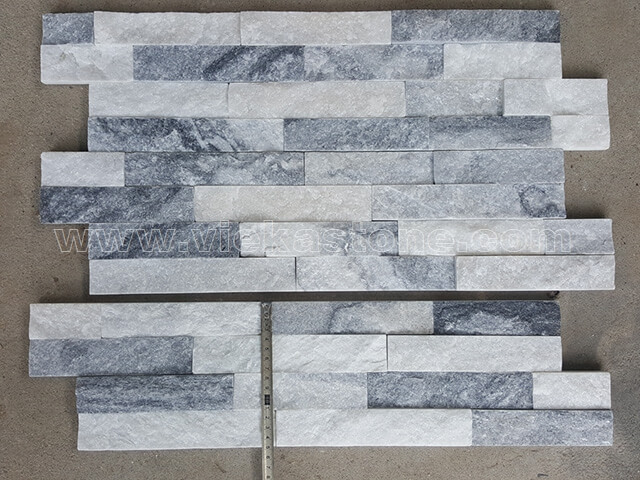 Cloud Grey Quartz Stone Cladding Wall Panels ZP009 - VIEKA - Natural ...