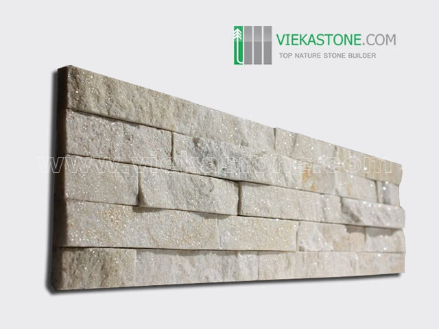 Cream White Quartz Stone Panel Wall Cladding RP009 - VIEKA - Natural ...