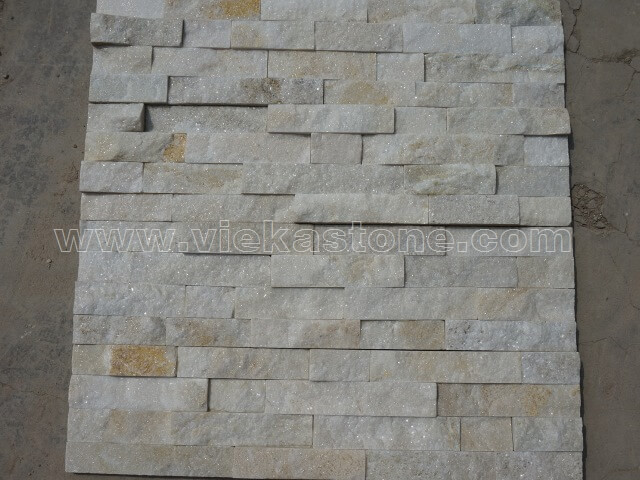 Cream White Quartz Stone Panel Wall Cladding RP009 - VIEKA - Natural ...