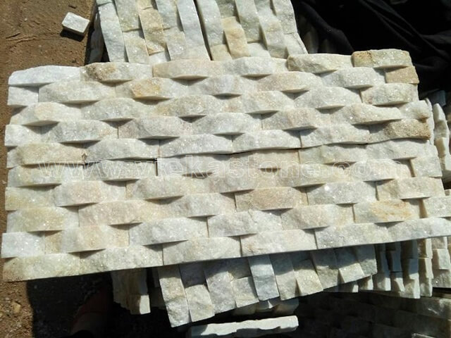 Cream White Quartz Stone Panels Wall Cladding RP055 - VIEKA - Natural ...