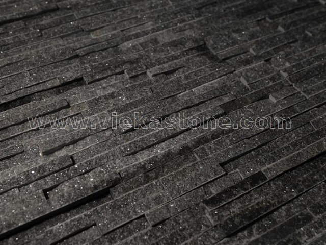 black-quartz-stone-cladding-wall-panels-waterfall-z-shape-4 - VIEKA ...